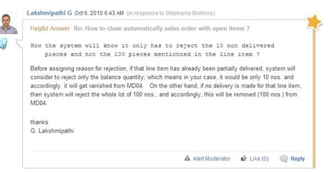 Reason For Rejection For Open Line Items SAP Community