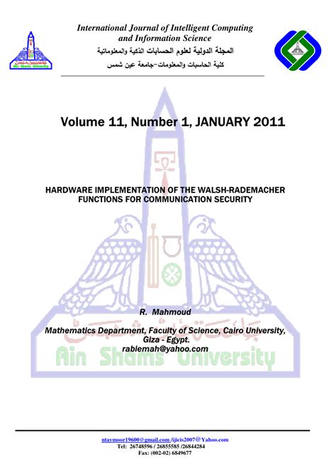 pdf hardware implementation of walsh rademacher functions for