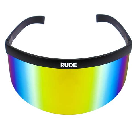 Visor Gold Rainbow Mirror Black Frames Rude Rainbow