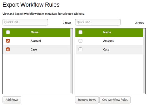 Export Workflow Rules To A Csv File