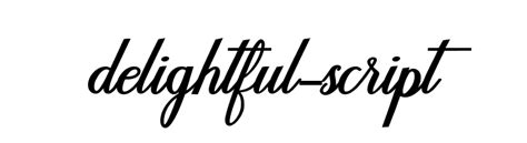 delightful script font