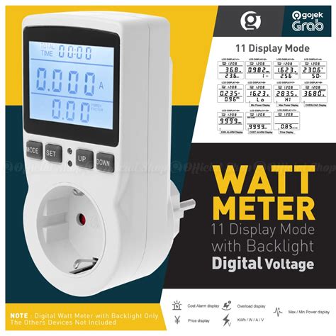 Jual WATT METER LED With Backlight Lampu AC KWH Voltmeter Pengukur Power Daya Volt Listrik Ukur