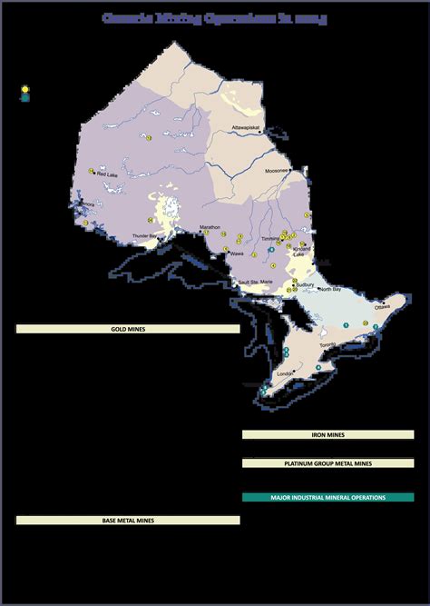 Map Of Ontario Mining Operations In 2025 Ontario Mining 2025