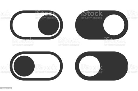Switch Toggle Buttons On Off Icon App Element Symbol Sign Technology Vector Stock Illustration