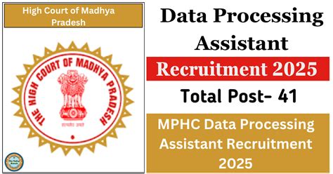 Mphc Data Processing Assistant Recruitment 2025