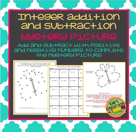 Adding And Subtracting Integers Worksheet Puzzle Self Checking Tpt