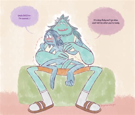 Rule 34 Blue Skin Brill Gillman Dreamworks Female Kraken Male Nephew Nude Penis Ruby Gillman
