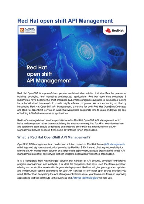 Ppt Red Hat Open Shift Api Management Powerpoint Presentation Free Download Id13935867