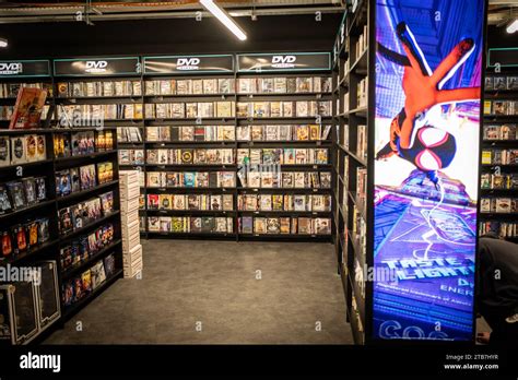London November 30 2023 Dvd Section Inside The Hmv Shop Flagship