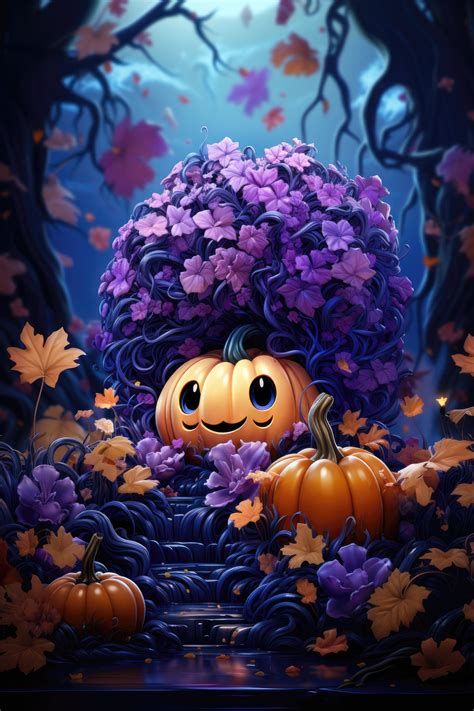 Purple Halloween Pumpkin Wallpapers 4k Hd Backgrounds On Wallpaperbat