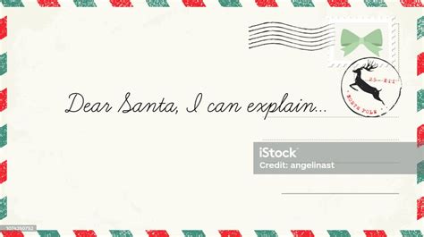 산타 클로스에 게 편지입니다 크리스마스 우표와 엽서입니다 0명에 대한 스톡 벡터 아트 및 기타 이미지 0명 겨울 공란 Istock