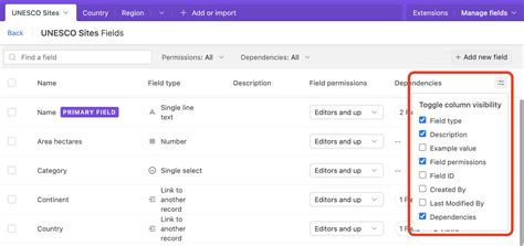 field manager and field dependencies airtable support