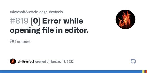 Error While Opening File In Editor Issue Microsoft Vscode Edge Devtools GitHub