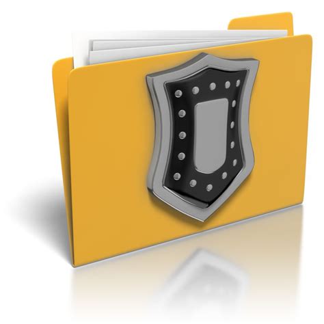 Folder Shield Protection Great PowerPoint ClipArt For Presentations PresenterMedia Com