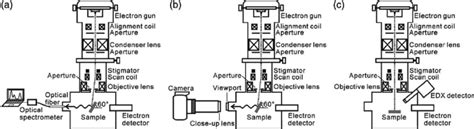 Schematic Illustrations Of Sem Cl And Sem Edx Systems A Sem Cl Download Scientific Diagram