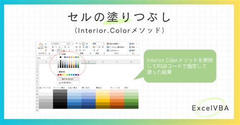 【excel Vba】塗りつぶしのテーマの色・標準の色のrgbコード（interior Colorメソッド） ゆるっと自動化