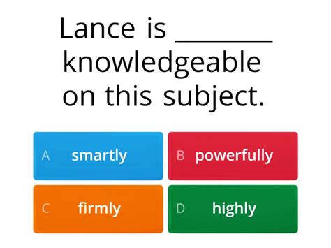 C1 Multiple Choice Exercise Quiz