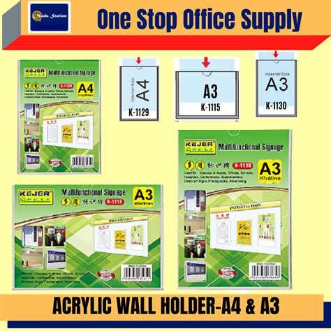 Okada Acrylic Multifunctional Signage Holder Wall Sign Holder