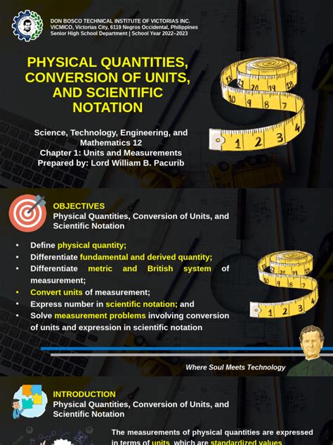 02 Physical Quantities Conversion Of Units And Scientific Notation