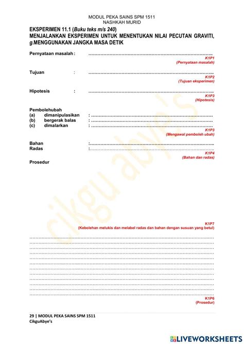 1131 Eksperim Free Interactive Worksheets 6730472