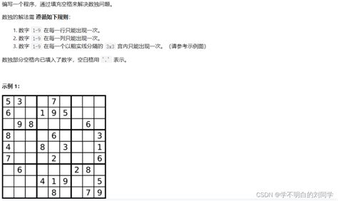 暴力枚举与回溯法解数独难题：从规则到代码实现 Csdn博客