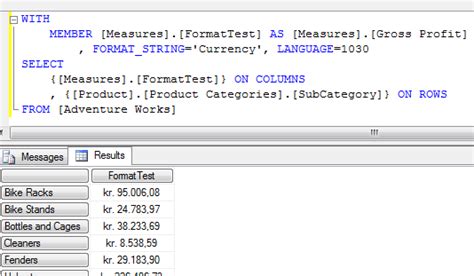 How To Get SSAS To Return The Correct Currency Format T SQL Dk
