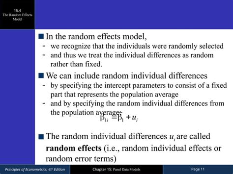 Ch4 Introduction To Panel Data Regression Models Pptx Physics Science