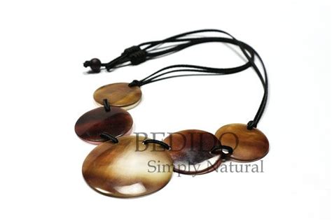 Black Tab Shell Necklace Unisex Fashion Jewelry