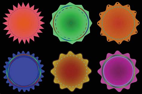 different starburst badges vector 24467973 vector art at vecteezy