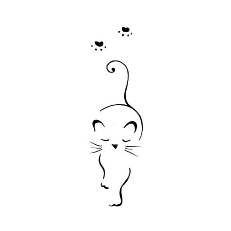 Pin By Yℓℓєи On Kittᴇɴ Cat Tattoo Simple Cat Tattoo Designs Line