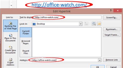 Word Links External Office Watch