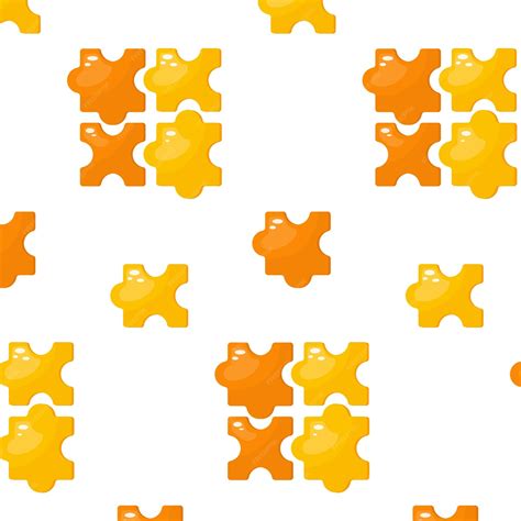 Premium Vector Colorful Seamless Puzzle Pattern