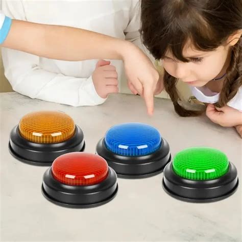 Game Buzzers With Lights And Sound For Classroom4 Piece Set Of Game Buzzer Buttons Answer