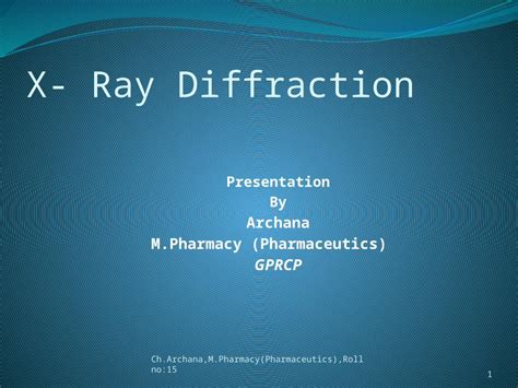 Pptx X Ray Diffraction Technique Dokumen Tips