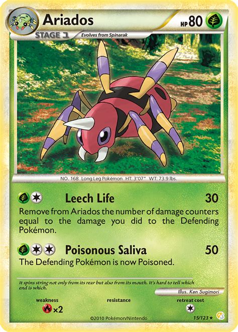 Ariados Heartgold Soulsilver Pokemon Card Pikawiz