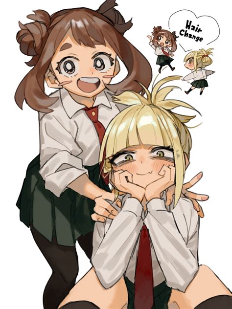 Uraraka Ochako And Toga Himiko Boku No Hero Academia Drawn By Horie Hp Danbooru