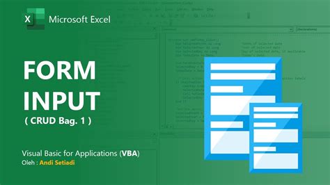 form input crud vba 1 design database dan userform youtube