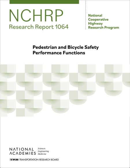 pedestrian and bicycle safety performance functions the national