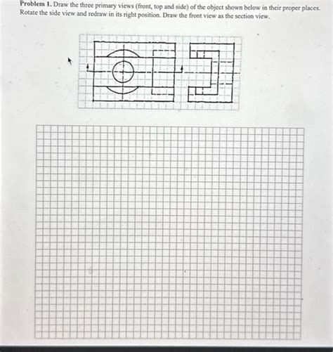 problem 1 draw the three primary views front top