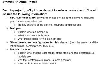 Atomic Structure Poster By SciVibes TPT