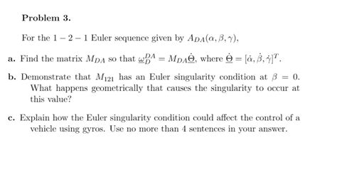problem 3 for the 1 2 1 euler sequence given by