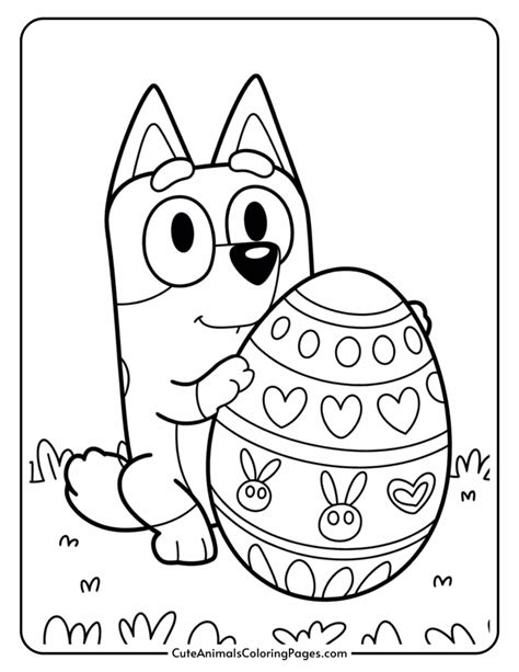 Bluey Easter Coloring Pages 15 Free Printable Pdf Pages Cute