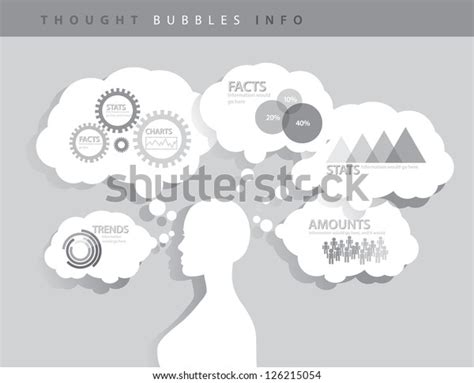 Cut Paper Thought Bubbles Infographic Elements Stock Vector Royalty Free 126215054 Shutterstock