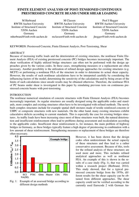 Pdf Finite Element Analysis Of Post Tensioned Continuous Prestressed