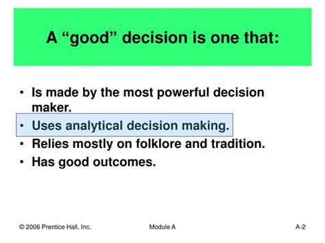Ppt Operations Management Quantitative Module A Decision Making Tools Powerpoint