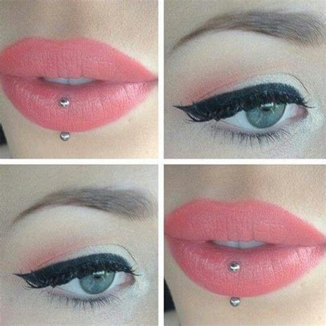 Vertical Labret Lip Piercing Lip Piercing Piercings Cute Piercings