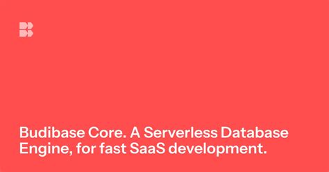 budibase core a serverless database engine for fast saas development