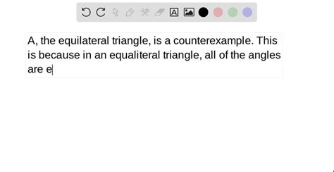 Solved Which Type Of Triangle Can Serve As A Counterexample To The Conjecture Below If Two
