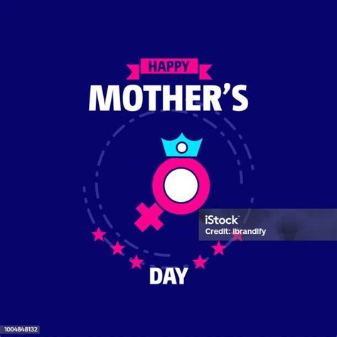 독특한 디자인과 블루 테마 벡터 해피 어머니의 날 인사말 카드 0명에 대한 스톡 벡터 아트 및 기타 이미지 0명 낮 디자인 Istock