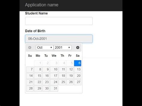 DatePicker In Asp Net MVC Using JQuery YouTube